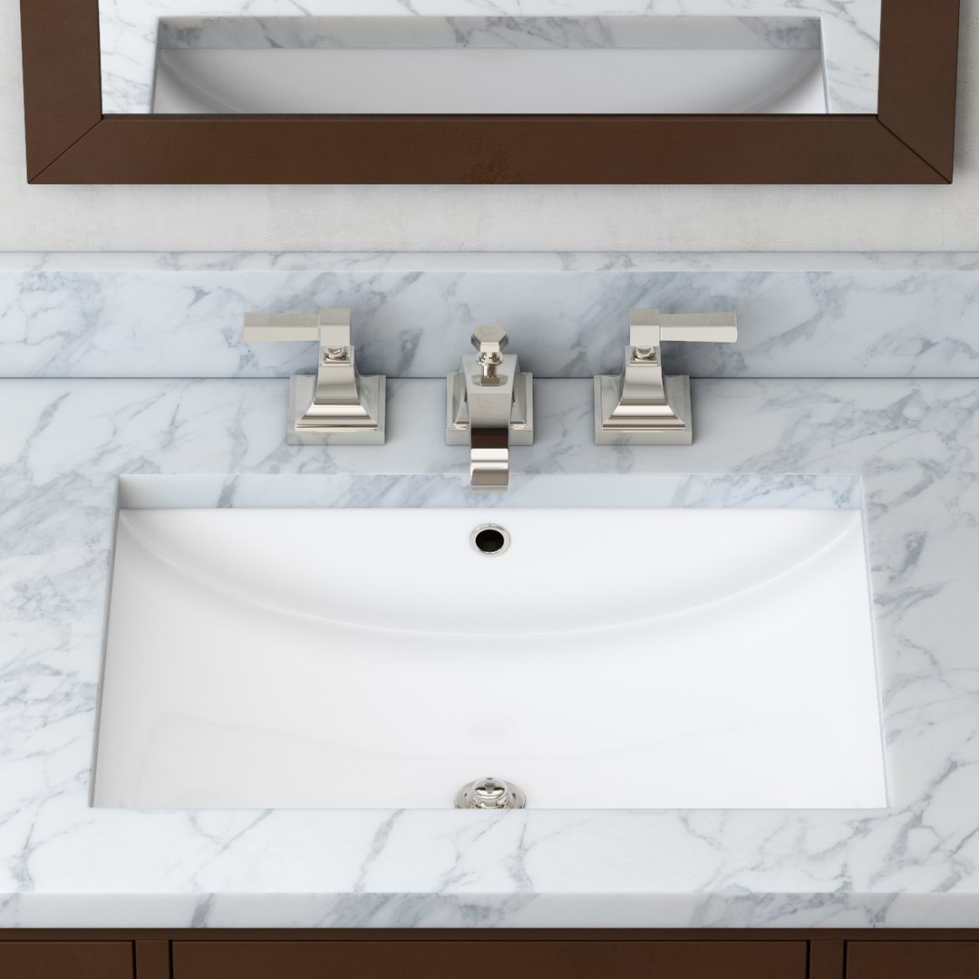 Hutton Single Floating Vanity 3d Model