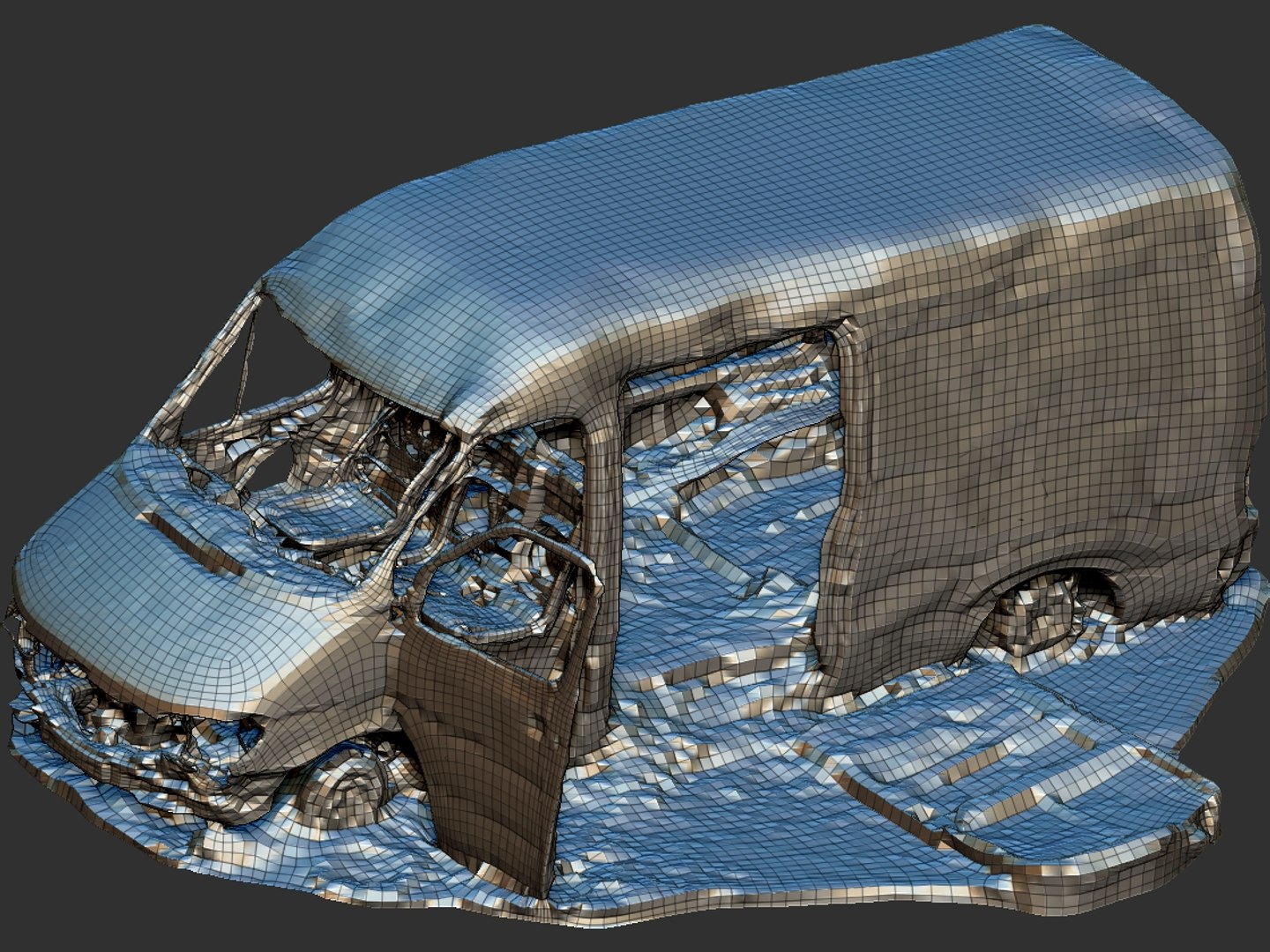 Car Wreck 16K 3D Model - TurboSquid 2060682