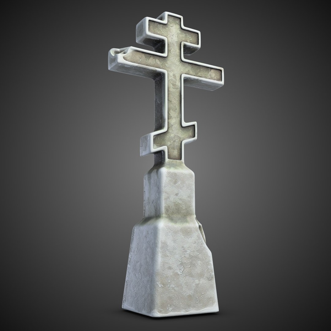 3d Model Cemetery Cross 1