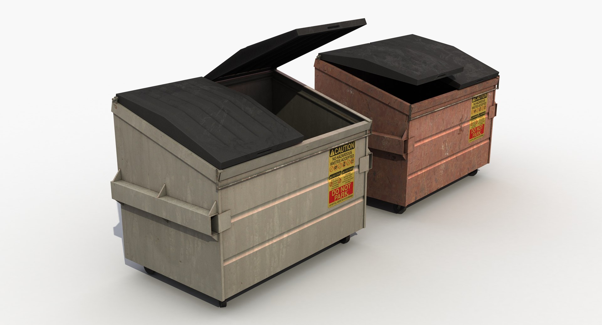 3d Model Dumpster Modeled Contains