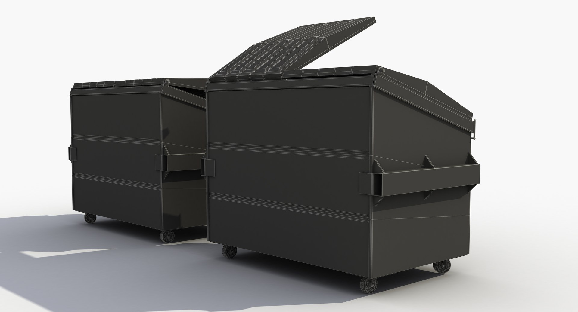 3d Model Dumpster Modeled Contains