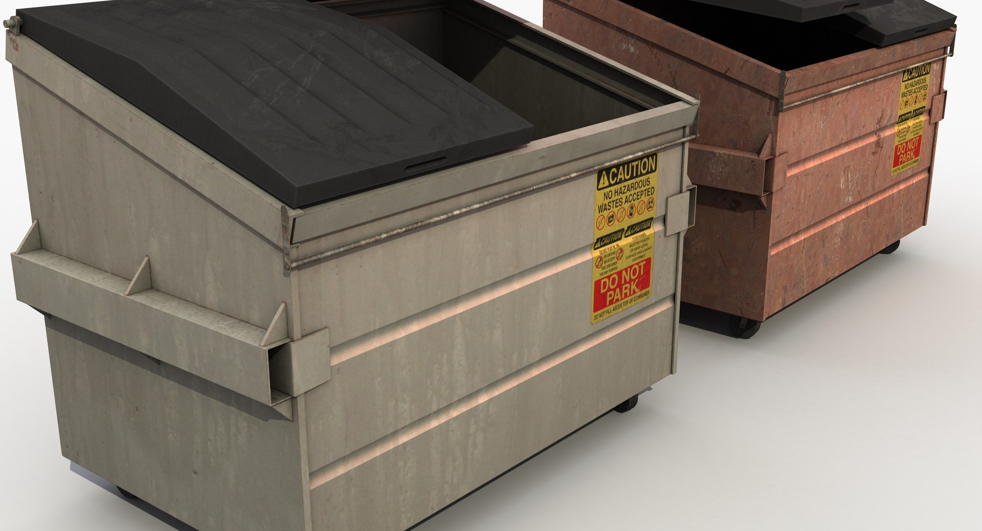 3d Model Dumpster Modeled Contains