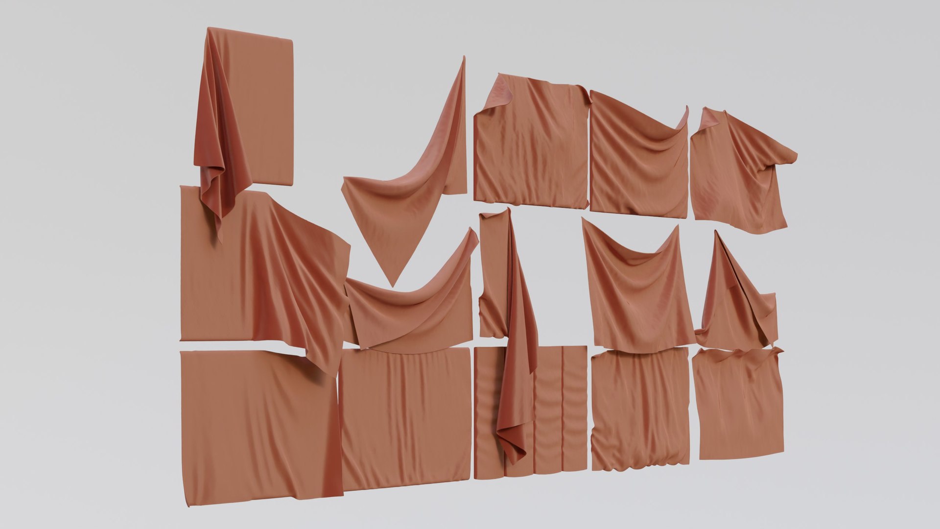3D Fabric on the wall model - TurboSquid 1958773