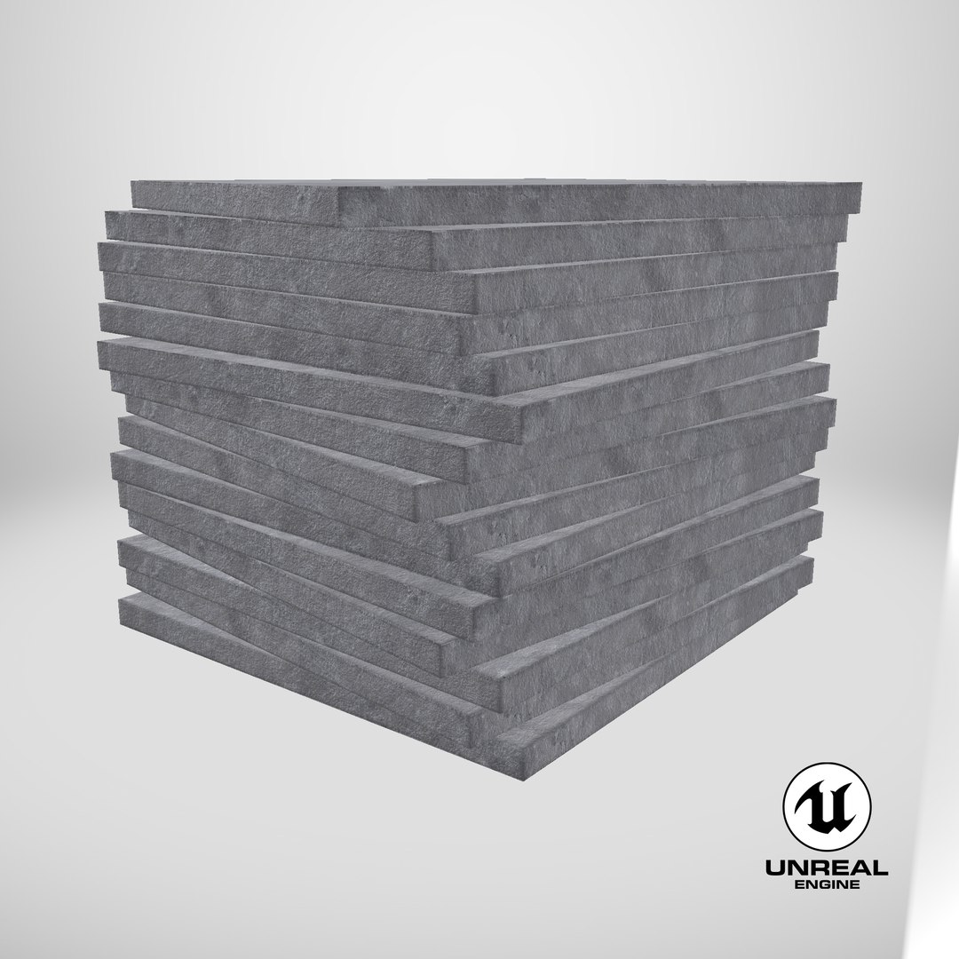 3D Concrete Slabs Model - TurboSquid 2241288