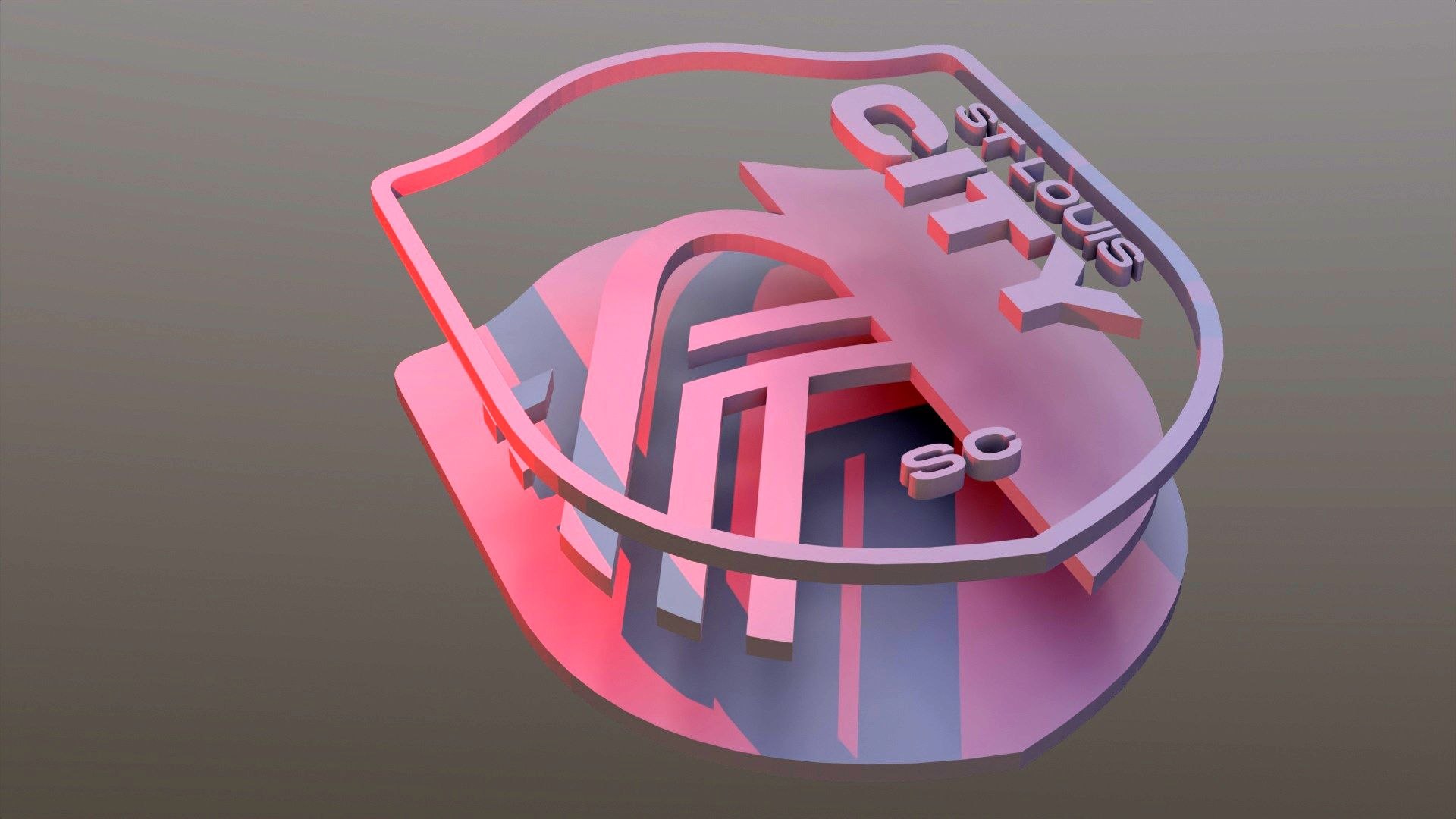 St Louis City SC Logo Keychan Printable And Renderable 3D Model ...