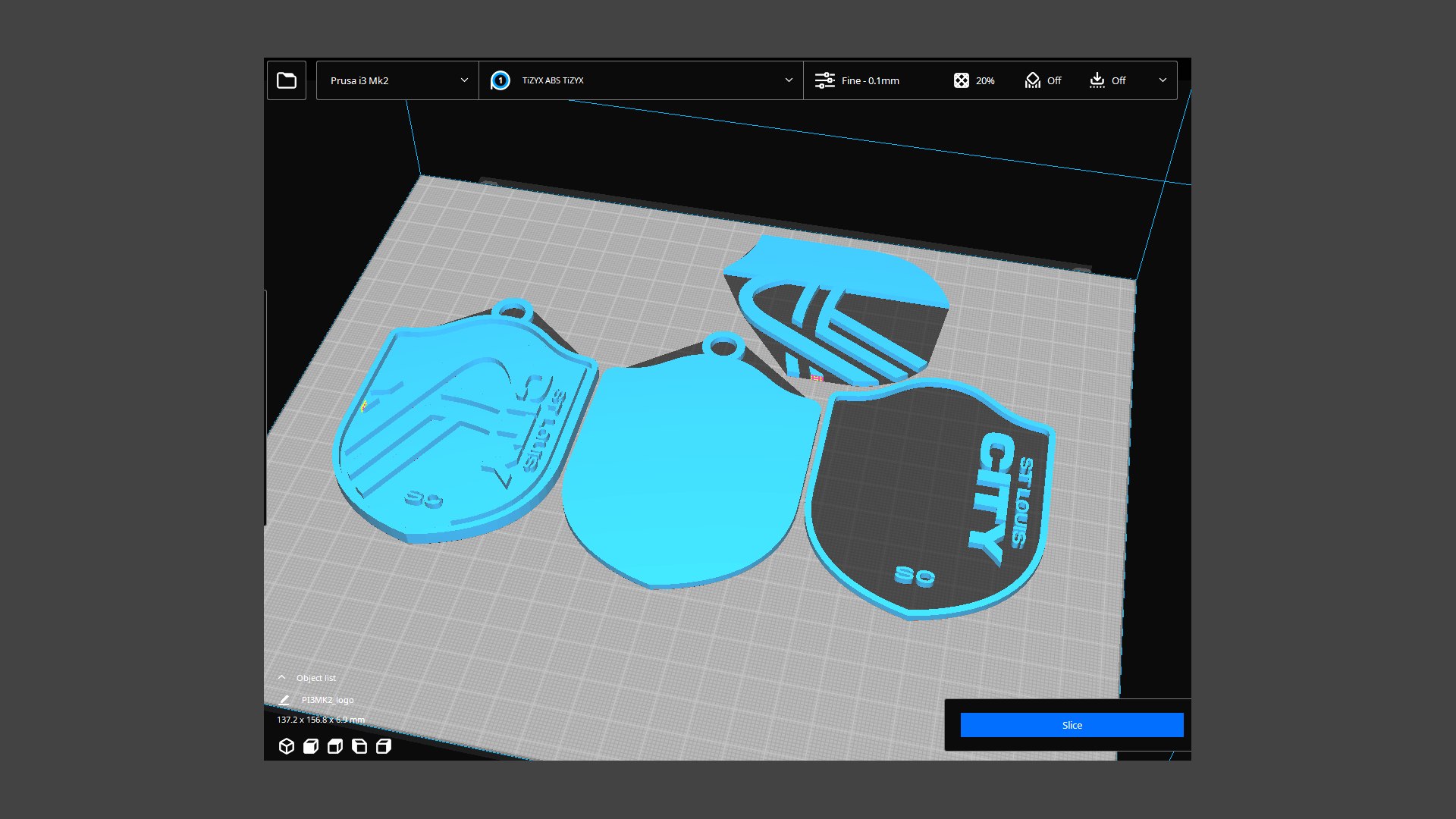 St Louis City SC Logo Keychan Printable And Renderable 3D Model ...