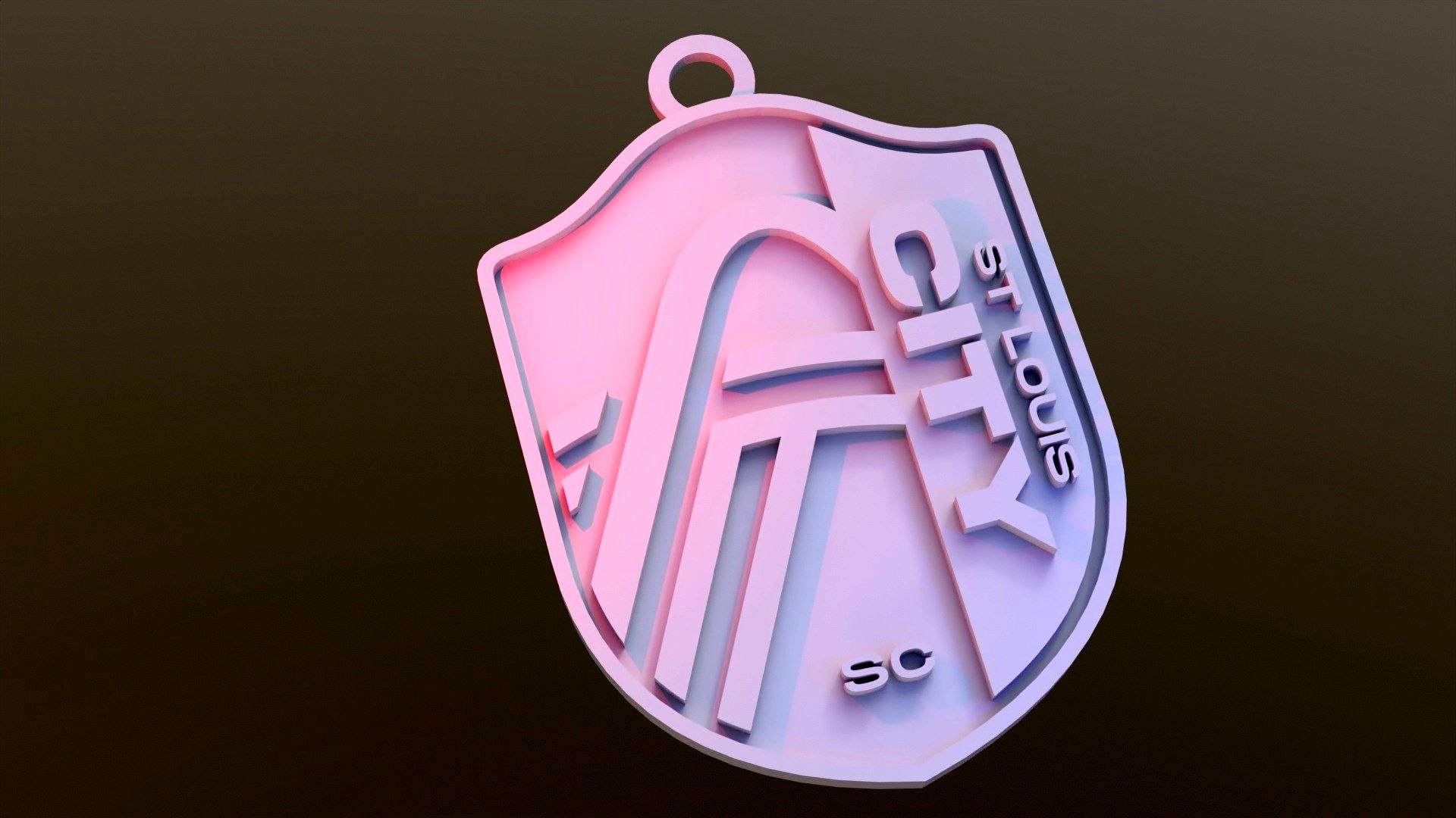 St Louis City SC Logo Keychan Printable And Renderable 3D Model ...
