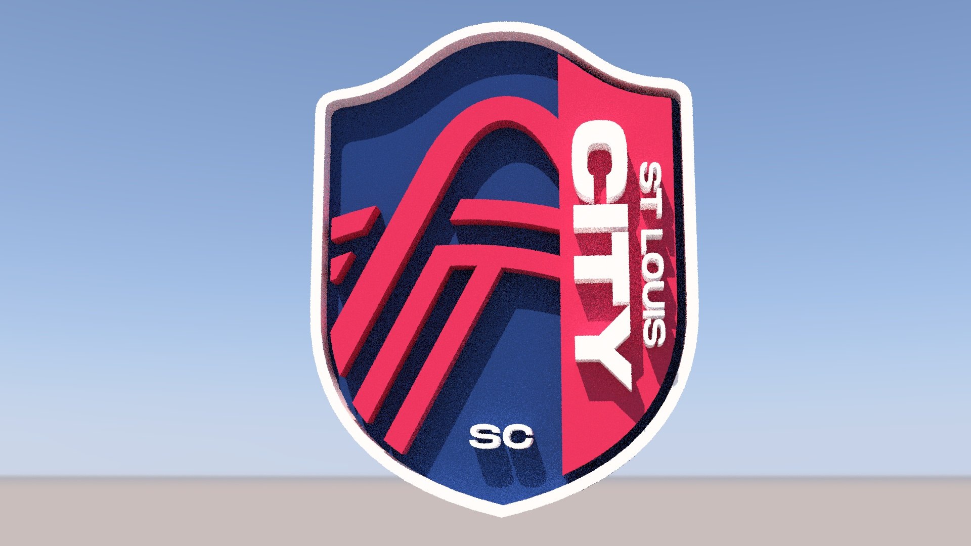 St Louis City SC Logo Keychan Printable And Renderable 3D Model ...
