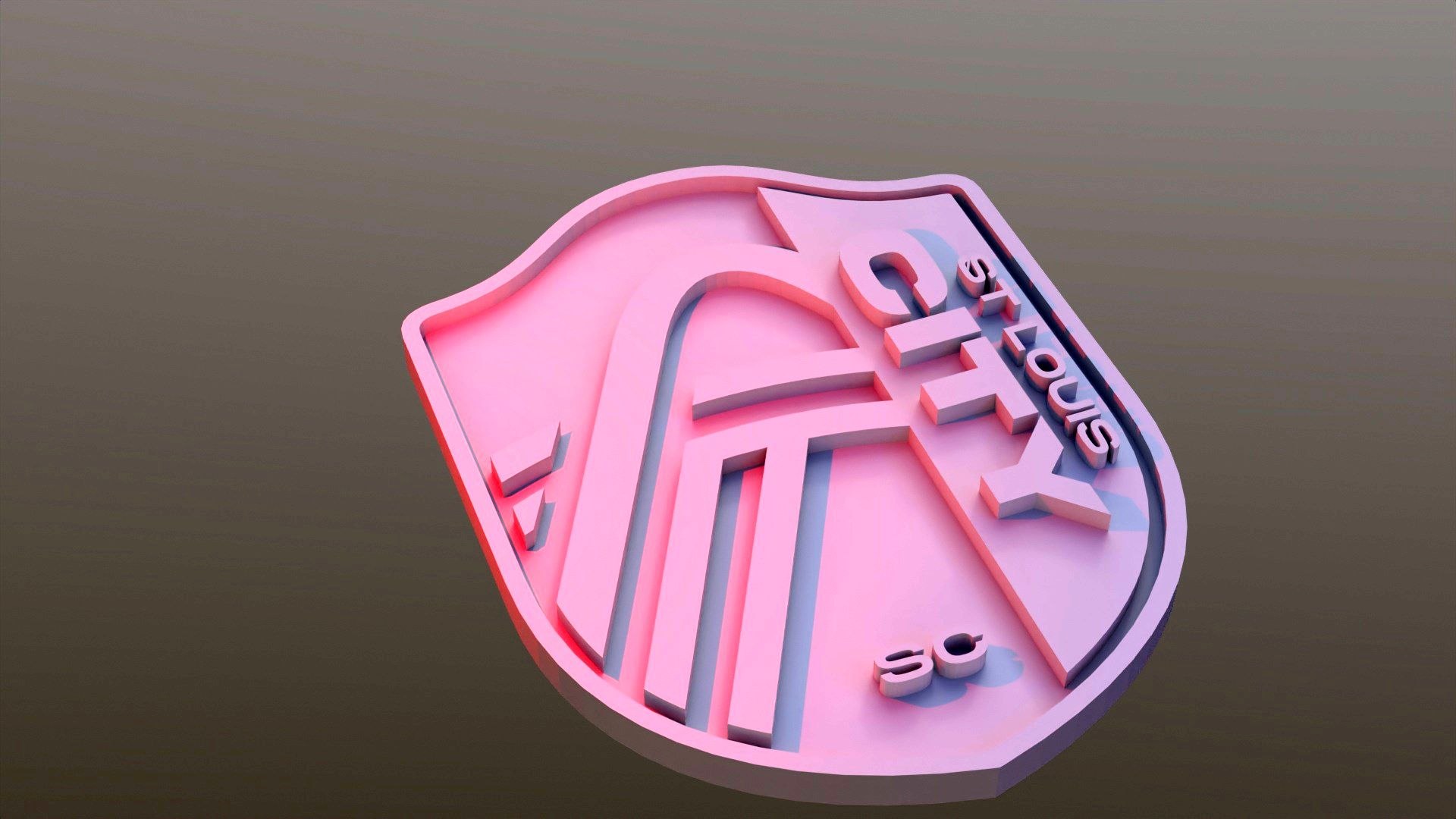 St Louis City SC Logo Keychan Printable And Renderable 3D Model ...