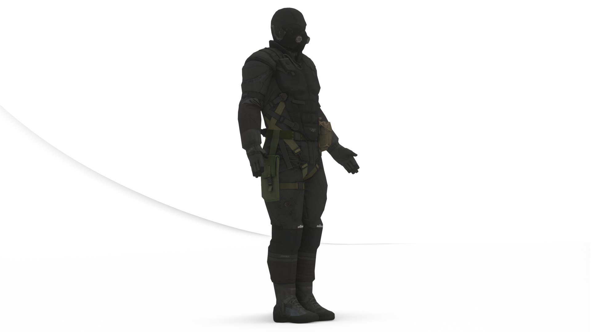 Male Stealth Operative Tactical Suit 3D Character 3D Model - TurboSquid ...