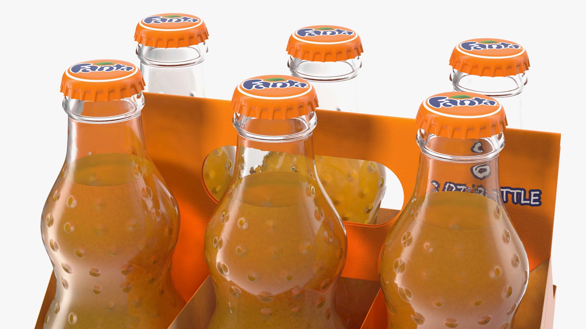 Fanta bottles packages pack 3D model - TurboSquid 1459663