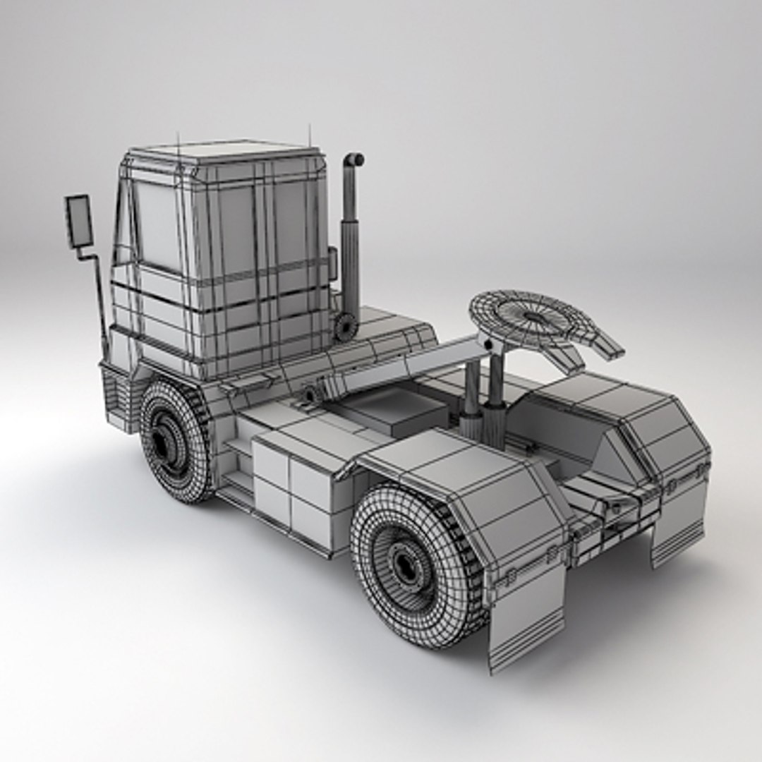 3ds max terminal truck trailer 01