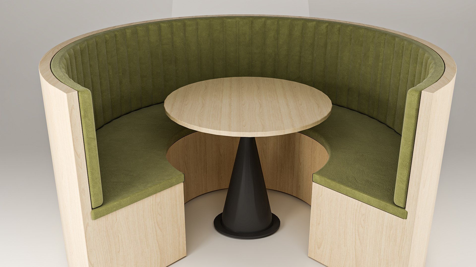 Round Booth Restaurant Seating Model - TurboSquid 2346671