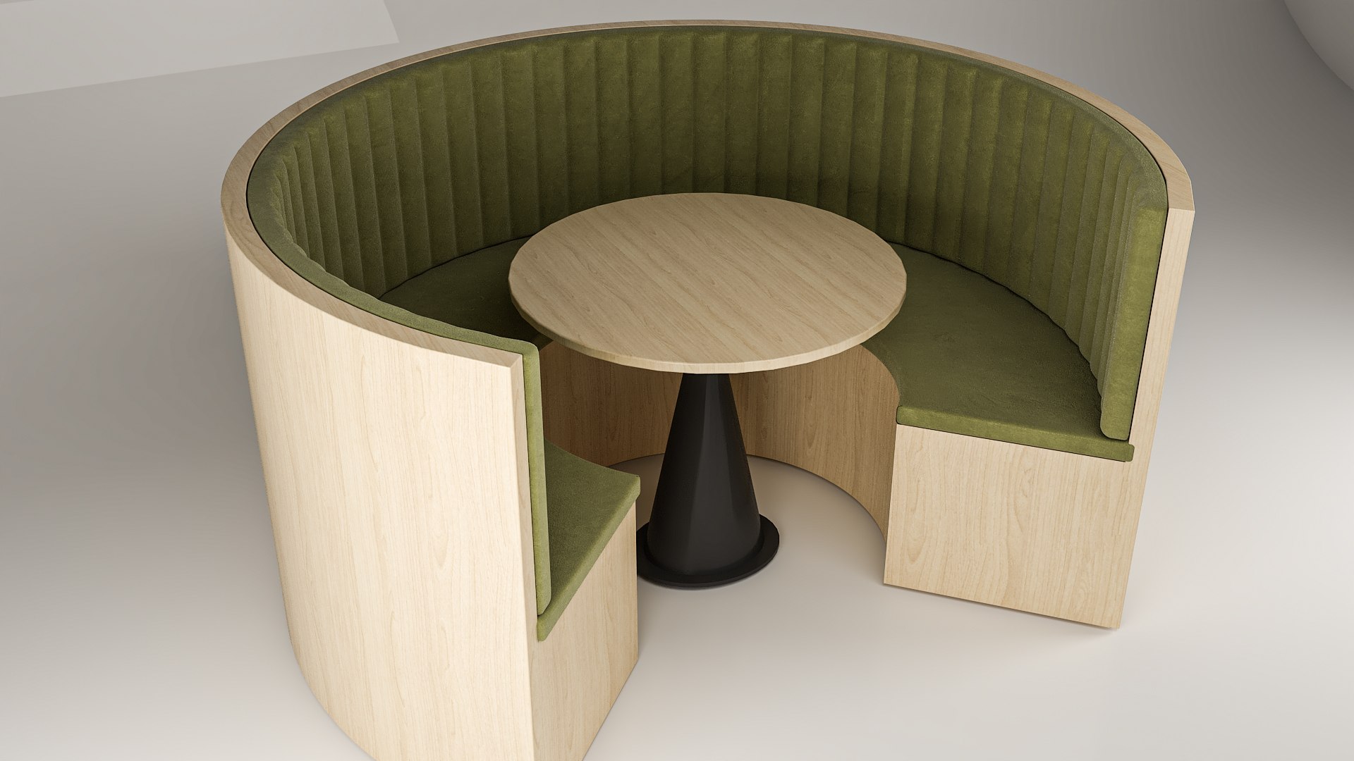 Round Booth Restaurant Seating Model - TurboSquid 2346671