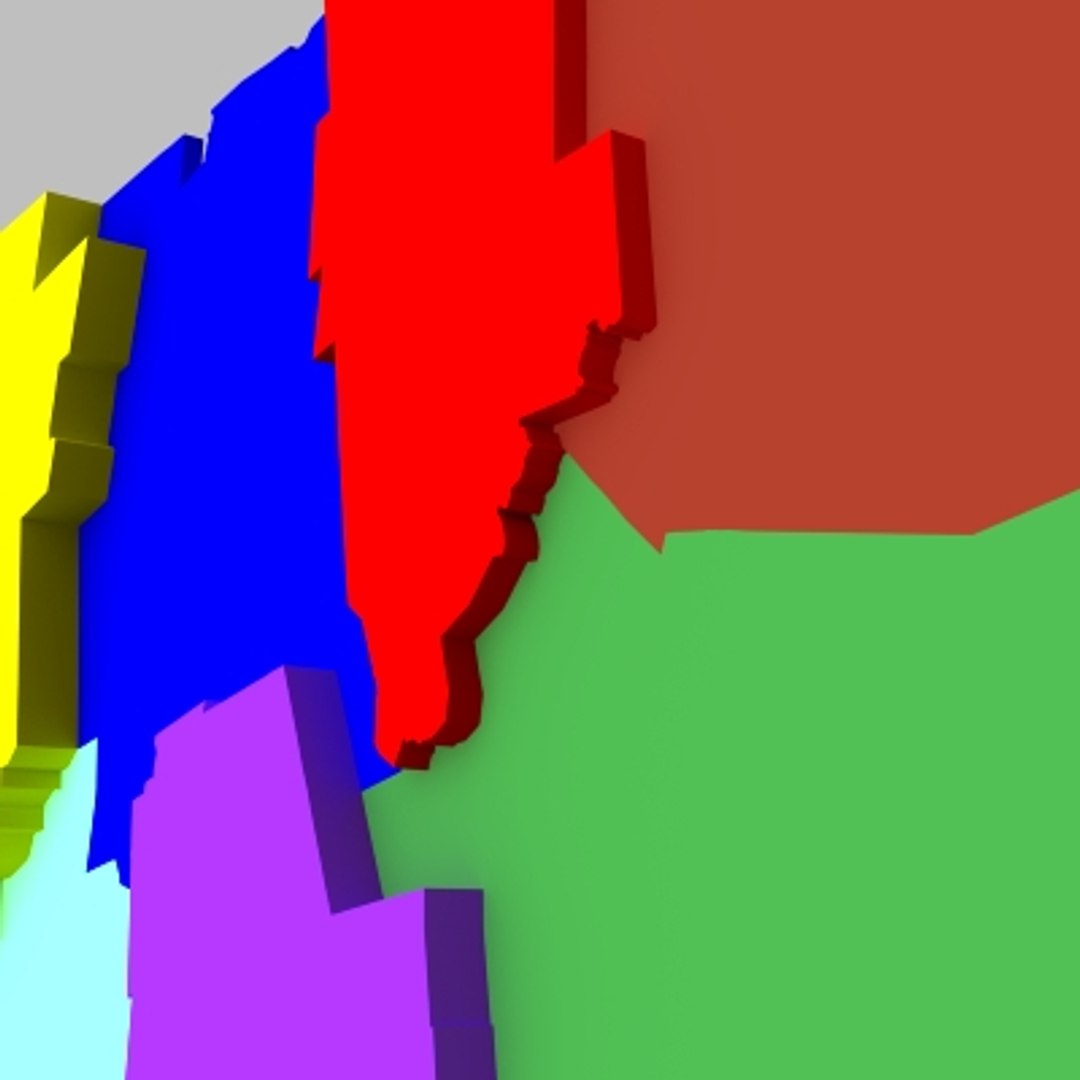 State Counties 3d Model