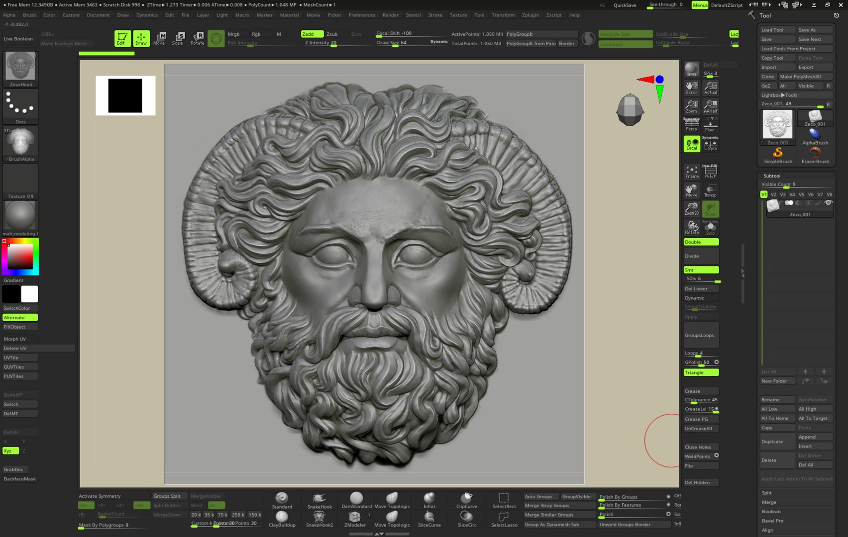 3D Model Roman Greek Zeus Sculptural Wall Relief Plaque - TurboSquid ...