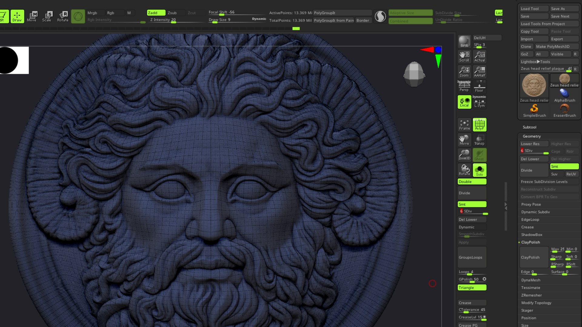 3D Model Roman Greek Zeus Sculptural Wall Relief Plaque - TurboSquid ...
