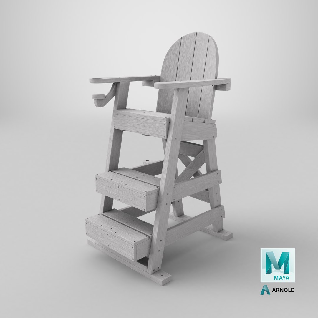 Lifeguard Chair 3D Model - TurboSquid 2372142