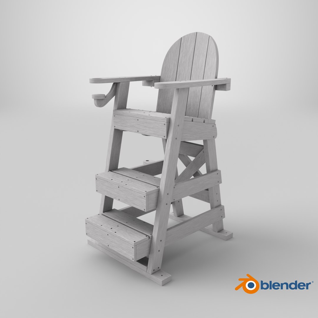 Lifeguard Chair 3D Model - TurboSquid 2372142