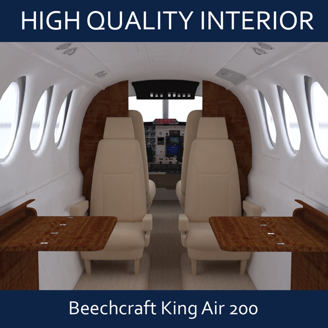 Beechcraft King Air B200 3d Model