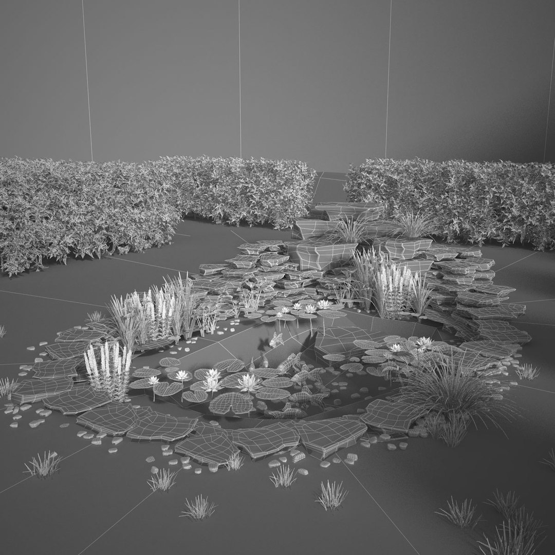 Pond 3D Model - TurboSquid 1278926