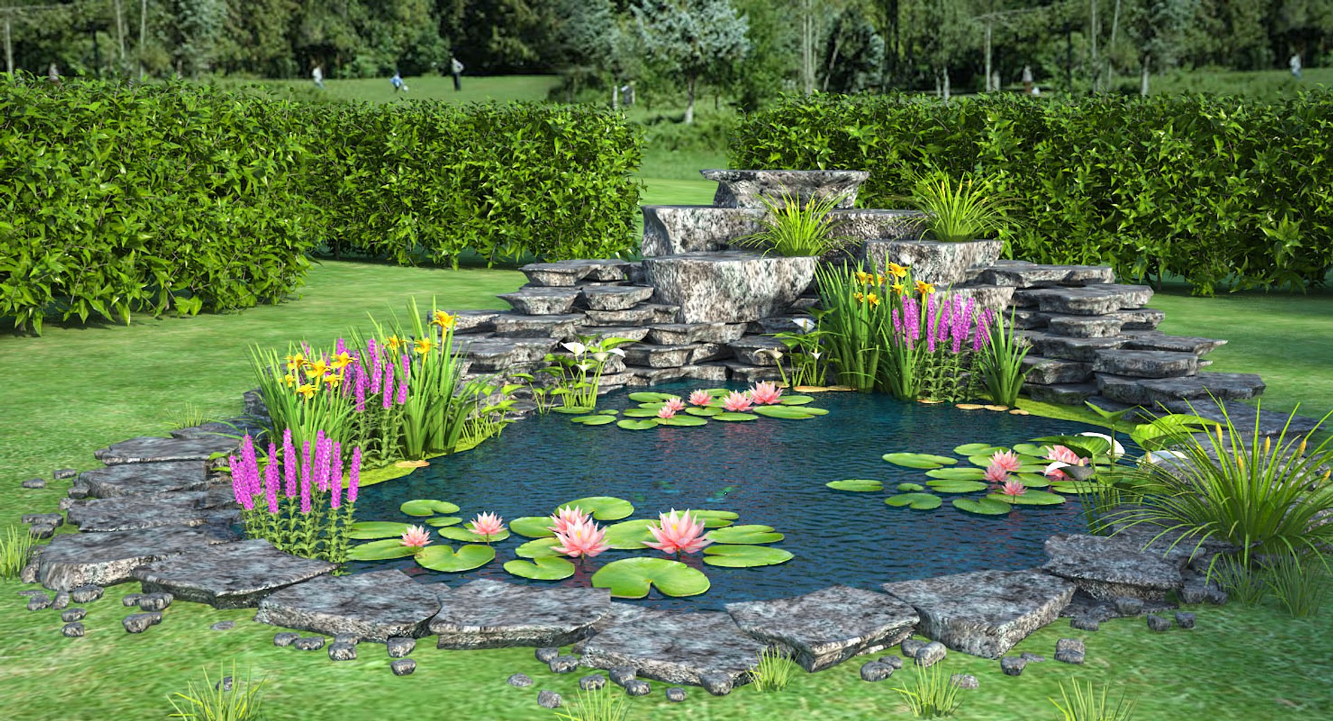 Pond 3D Model - TurboSquid 1278926