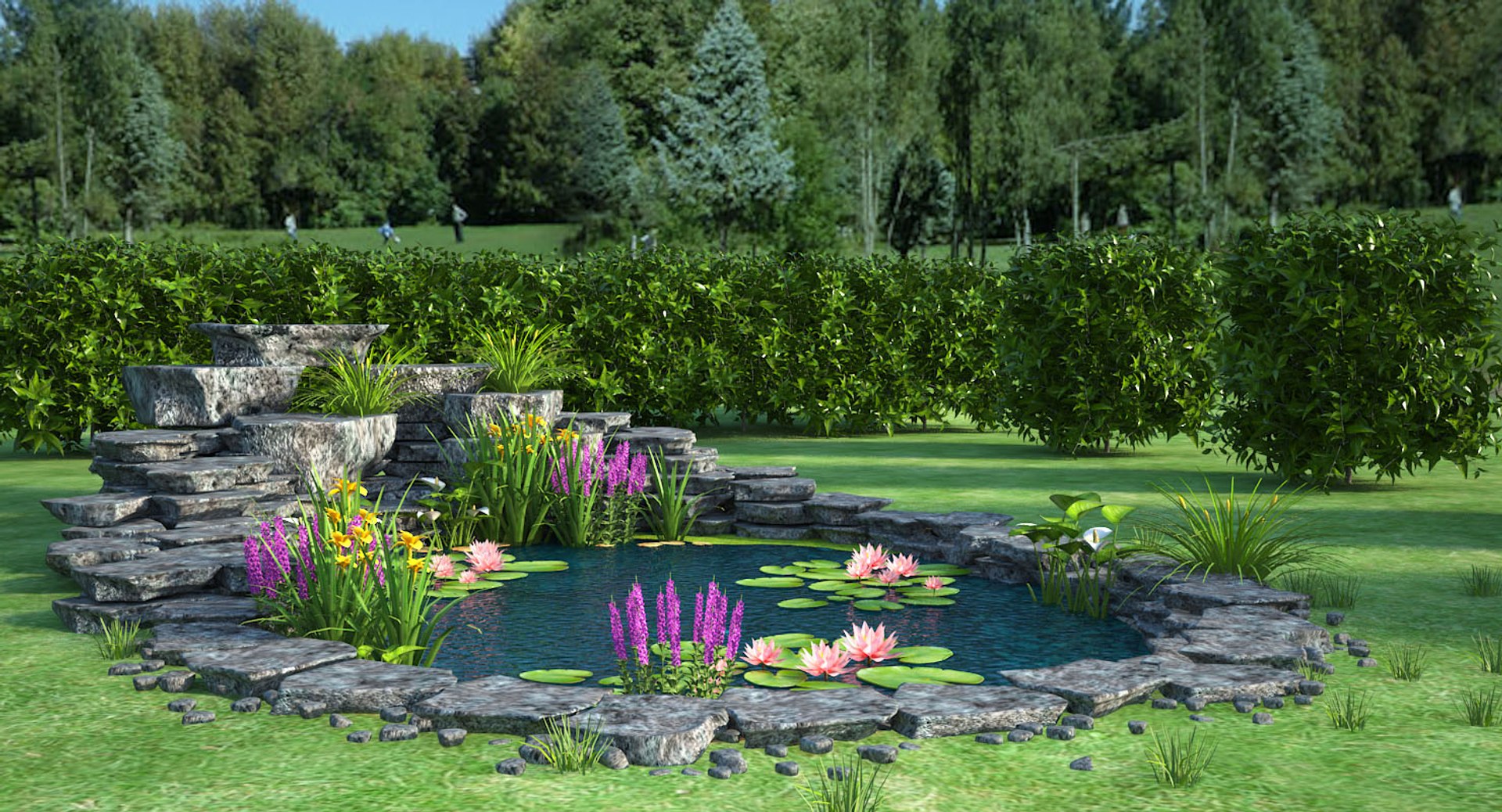 Pond 3D Model - TurboSquid 1278926