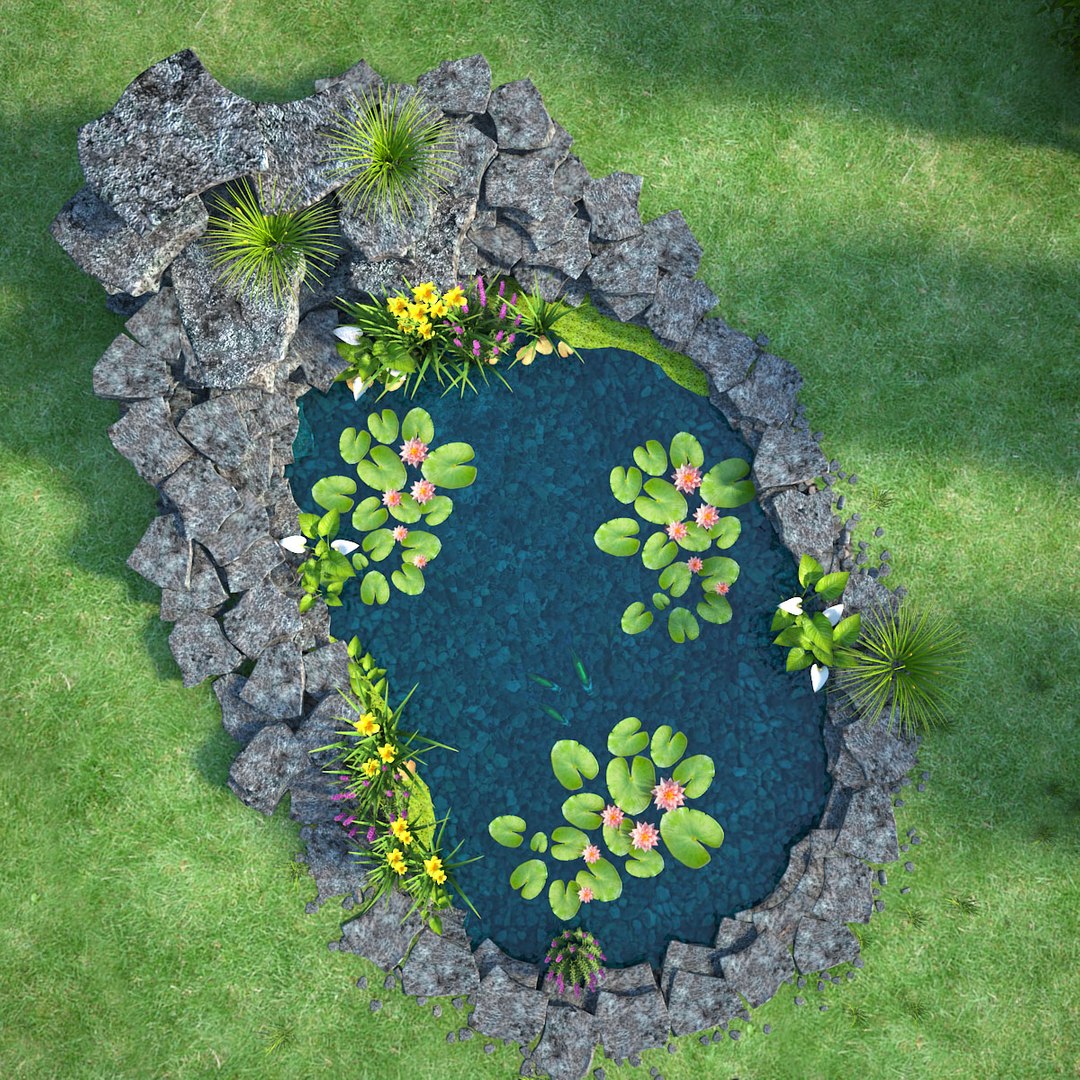 Pond 3D Model - TurboSquid 1278926