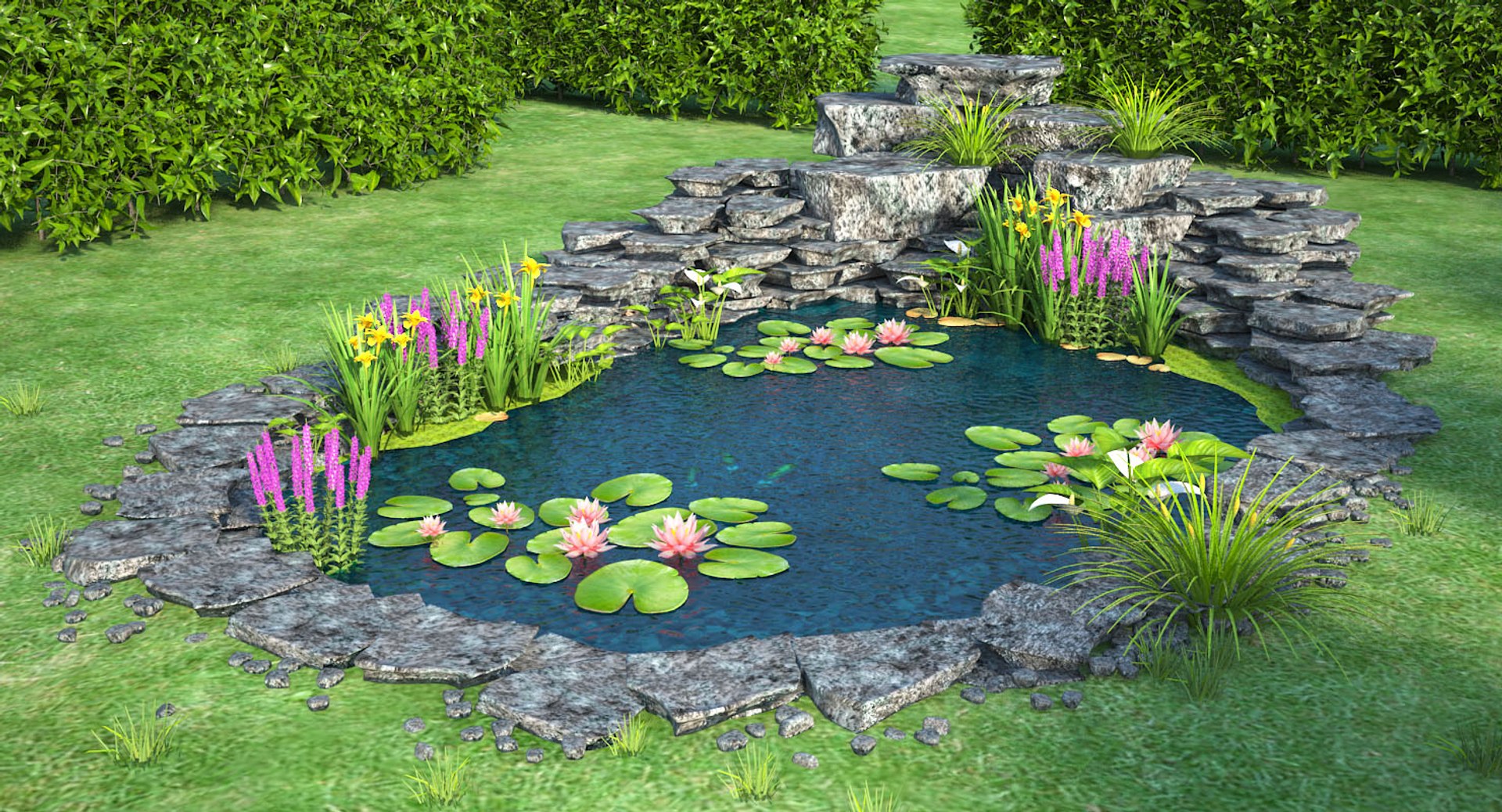 Pond 3D Model - TurboSquid 1278926