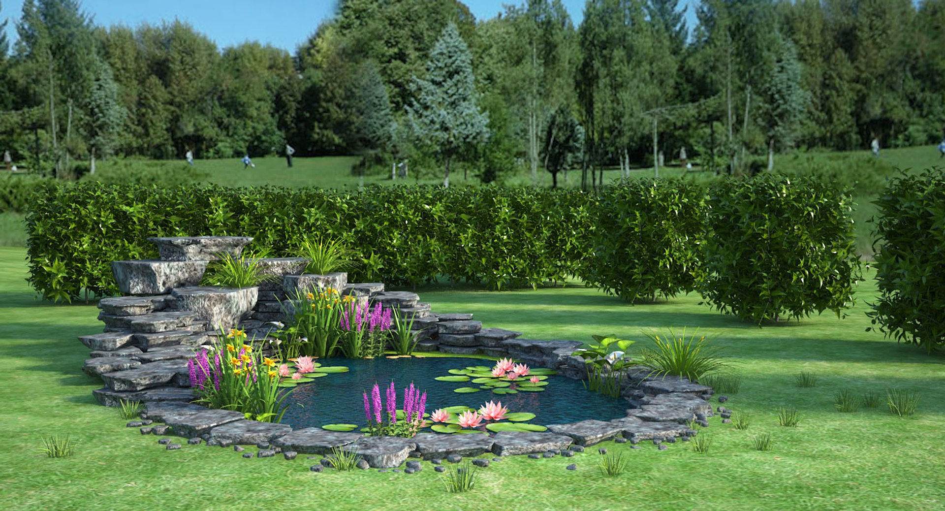 Pond 3D Model - TurboSquid 1278926
