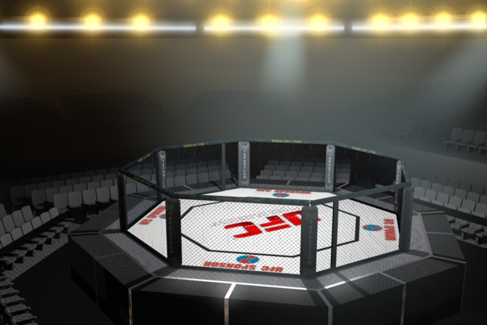 Octagon Arena Ufc Fighting 3d Model
