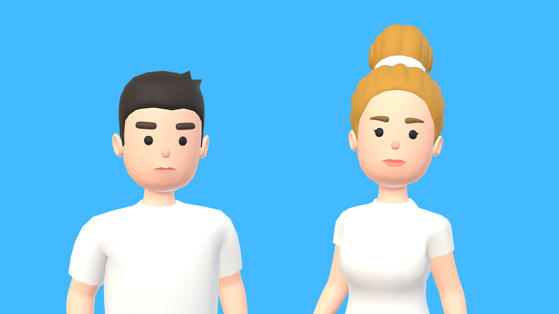 Free HYPER CASUAL CHARACTERS MALE FEMALE 3D Model - TurboSquid 2197099