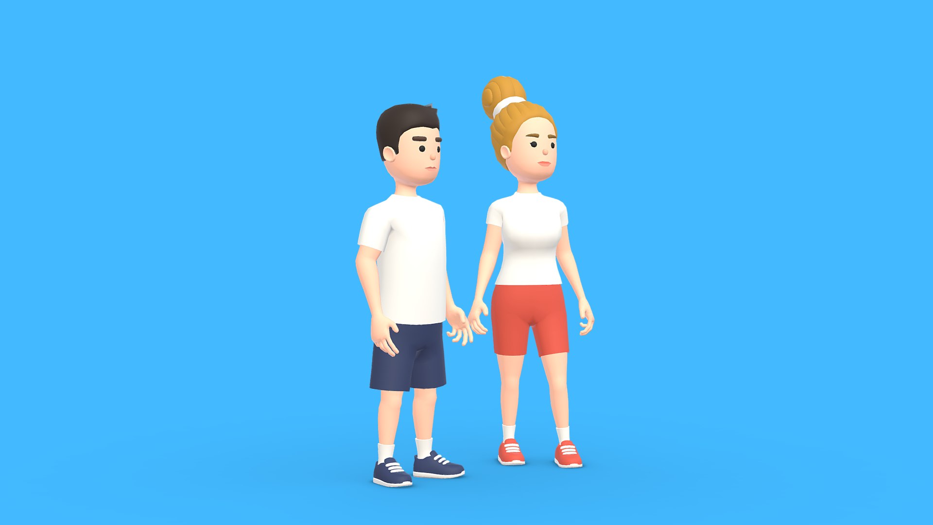 Free HYPER CASUAL CHARACTERS MALE FEMALE 3D Model - TurboSquid 2197099