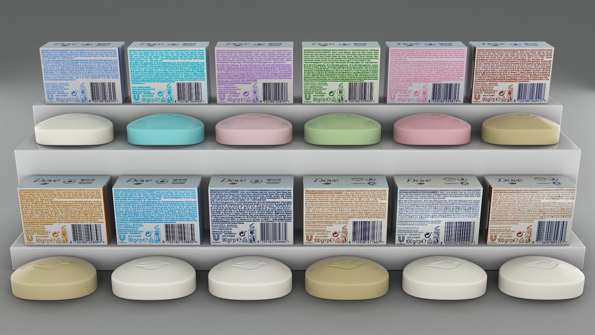 Dove Soap Set 12 Varieties Model - TurboSquid 2013050