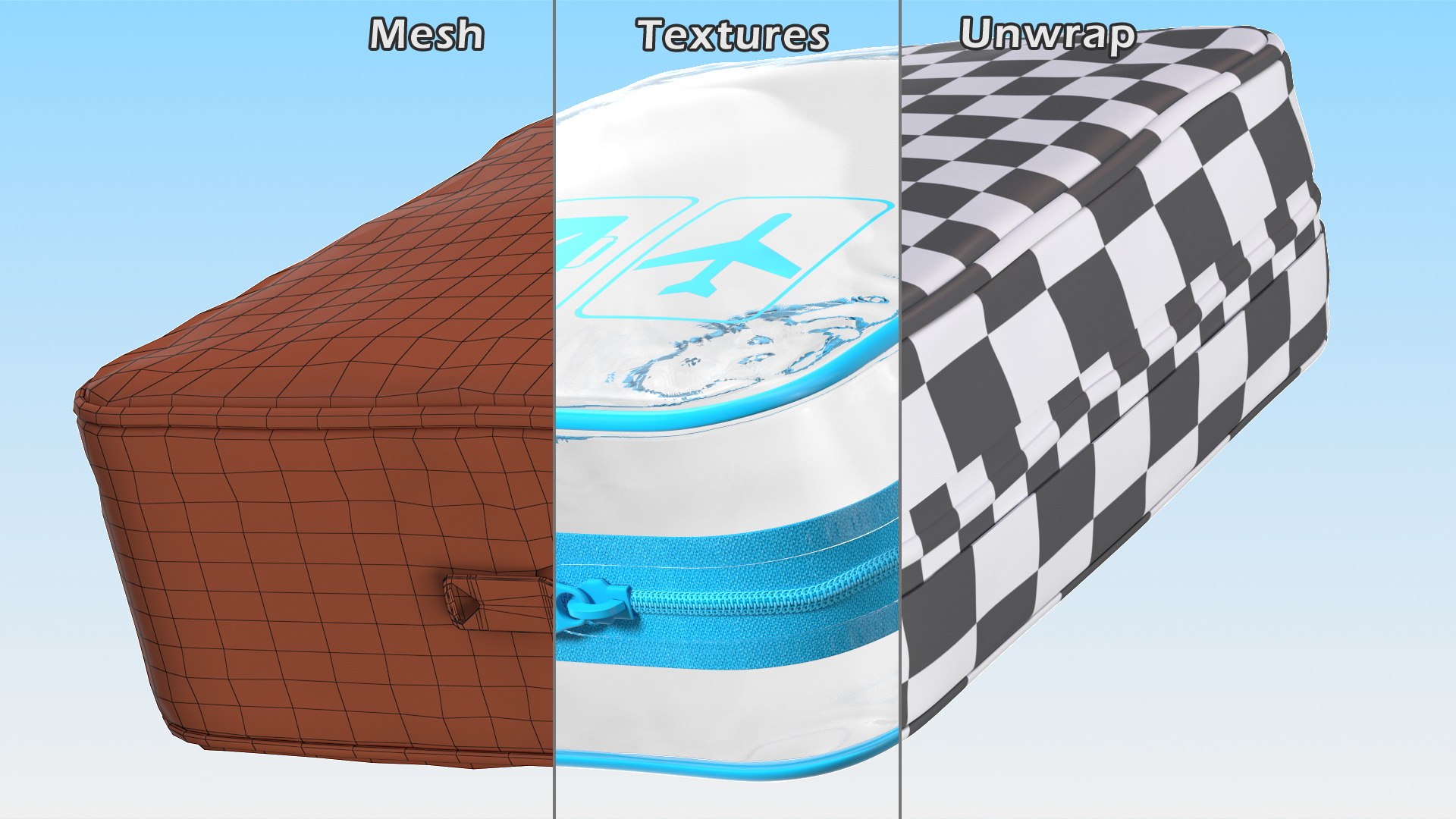 Clear Travel Toiletry Bag Blue 3D model - TurboSquid 1832848