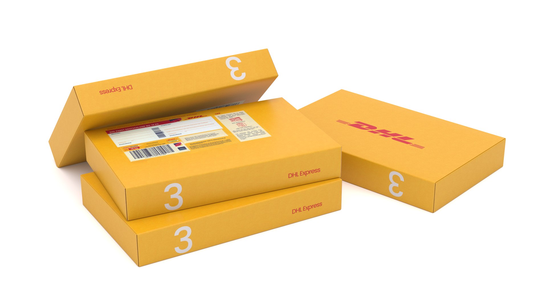 Cardboard Packaging Box DHL 3D Model - TurboSquid 2319441