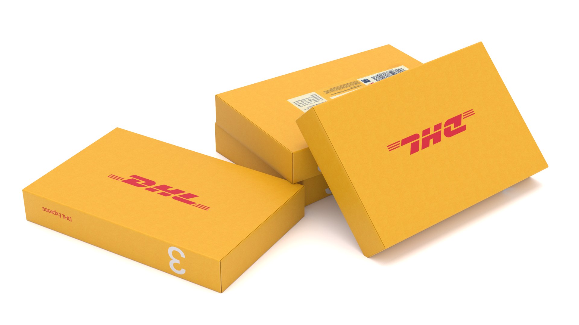 Cardboard Packaging Box DHL 3D Model - TurboSquid 2319441
