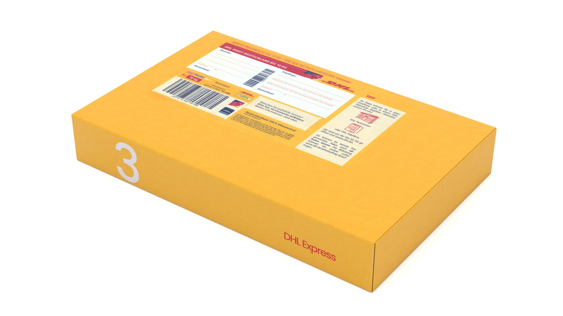 Cardboard Packaging Box DHL 3D Model - TurboSquid 2319441