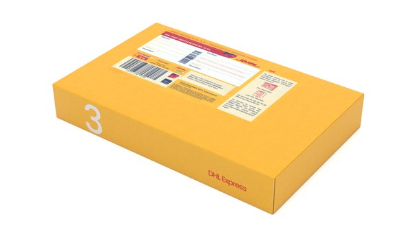 modelo 3d Caja de embalaje de cartón DHL - TurboSquid 2319441