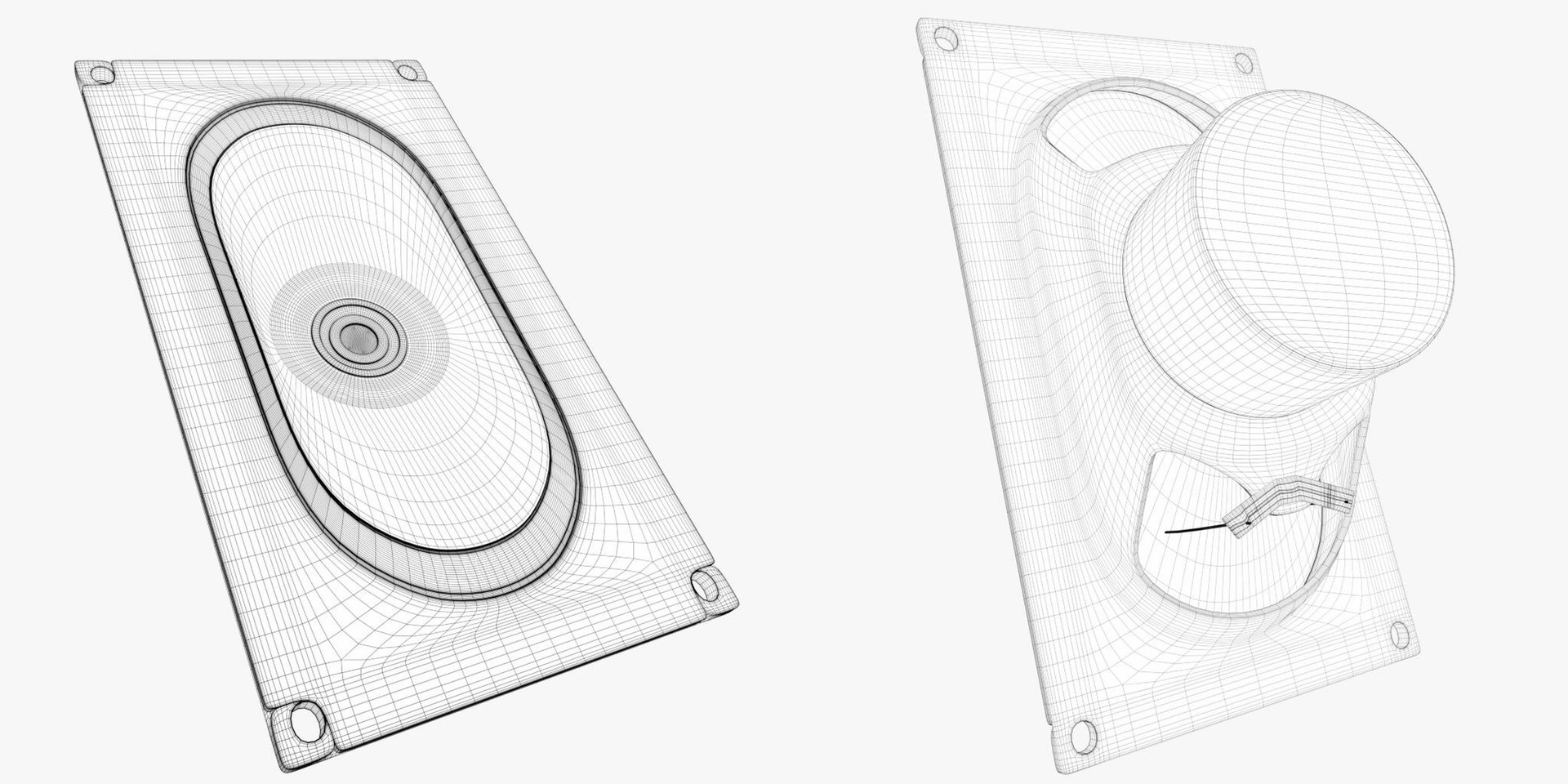 3D Model Rectangular Speaker - TurboSquid 1542926
