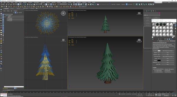 3D Stylized Spruces model - TurboSquid 2046114