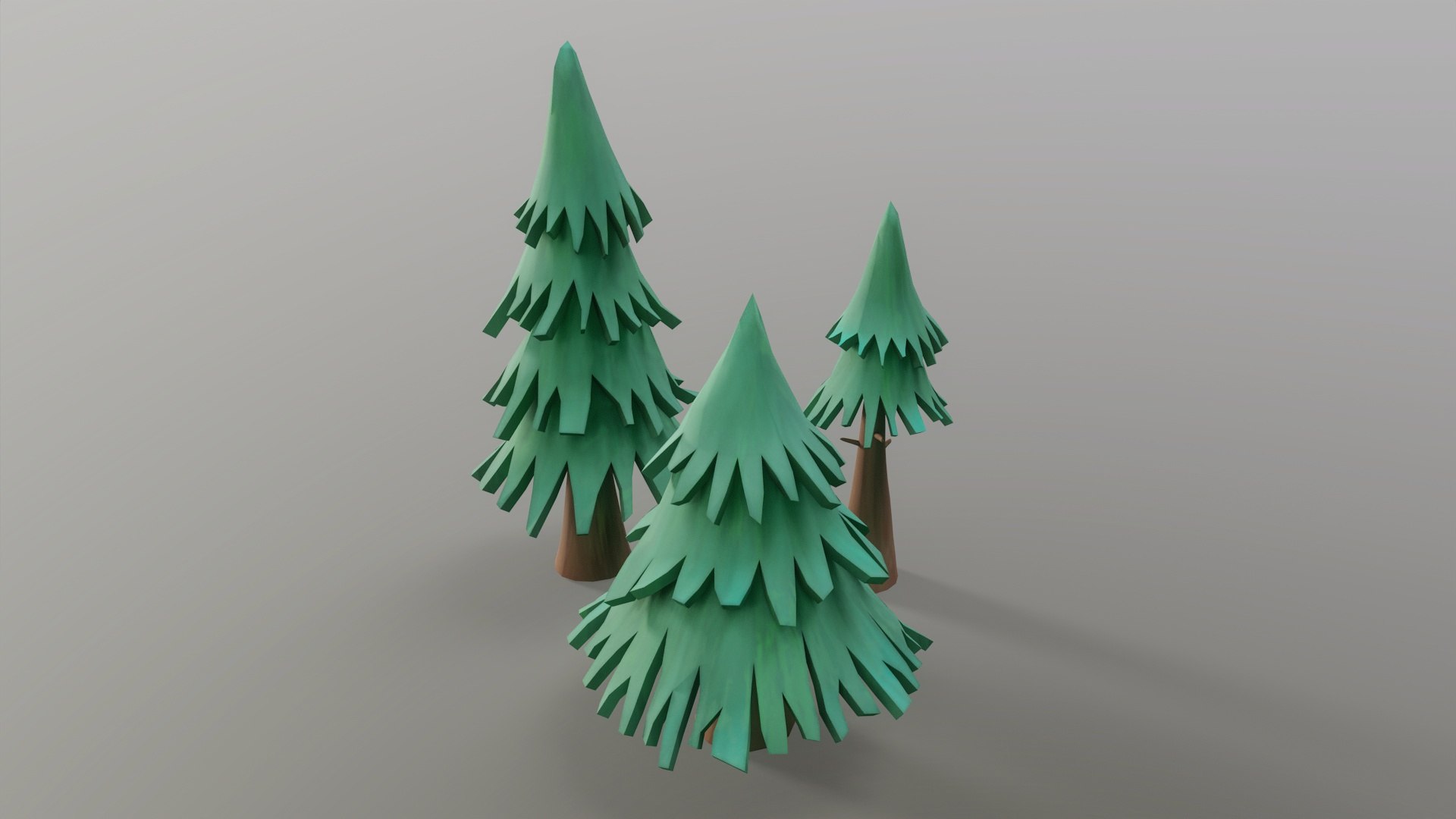 3D Stylized Spruces Model - TurboSquid 2046114