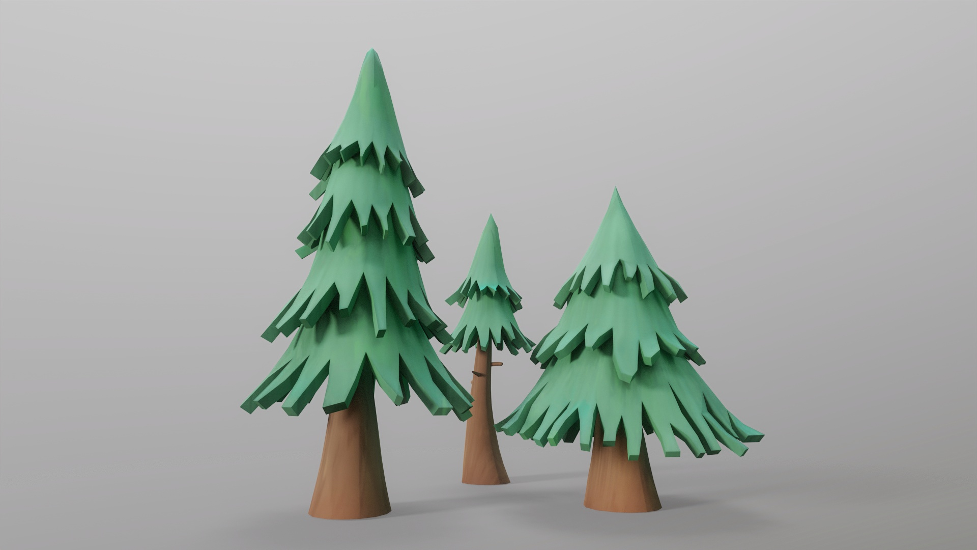 3D Stylized Spruces Model - TurboSquid 2046114