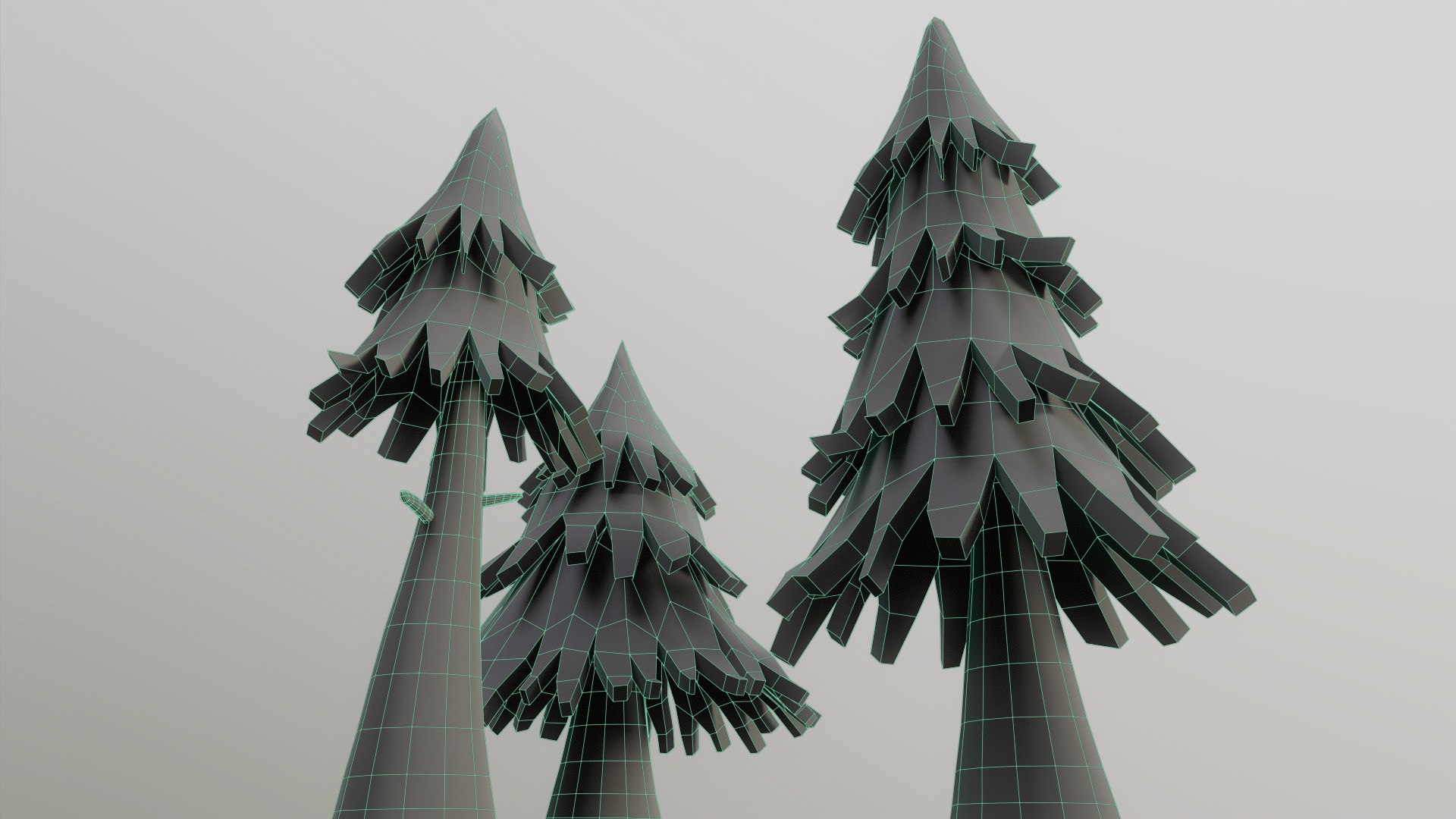3D Stylized Spruces Model - TurboSquid 2046114