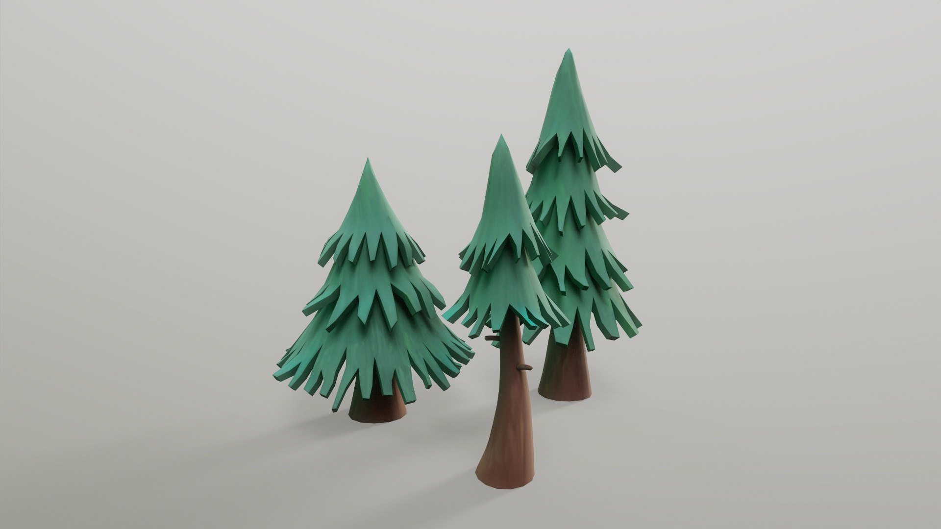 3D Stylized Spruces Model - TurboSquid 2046114