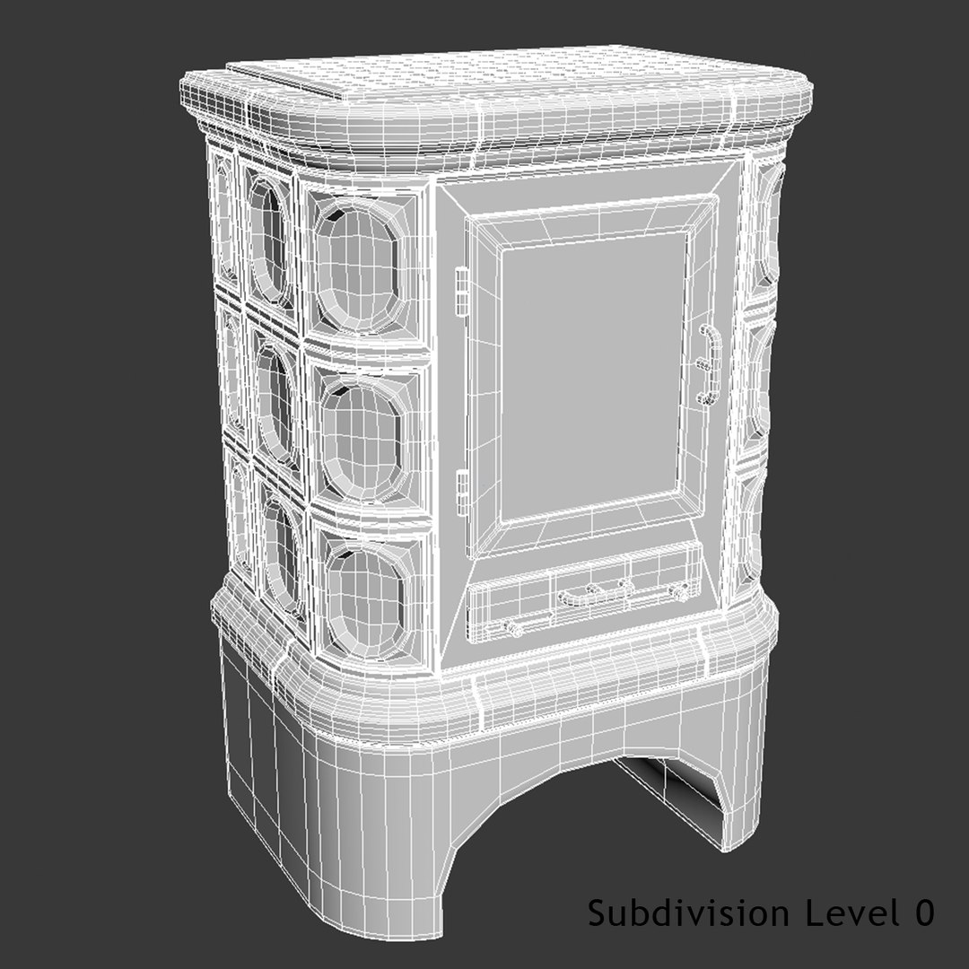 Realistic Rustic Tile Fireplace 3d 3ds
