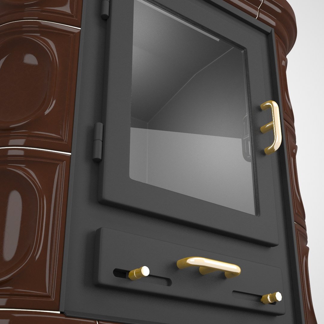 Realistic Rustic Tile Fireplace 3d 3ds