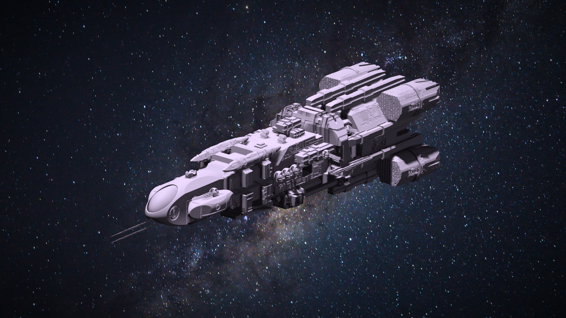 3D model Fantastic Spaceship Destroyer - TurboSquid 1840658