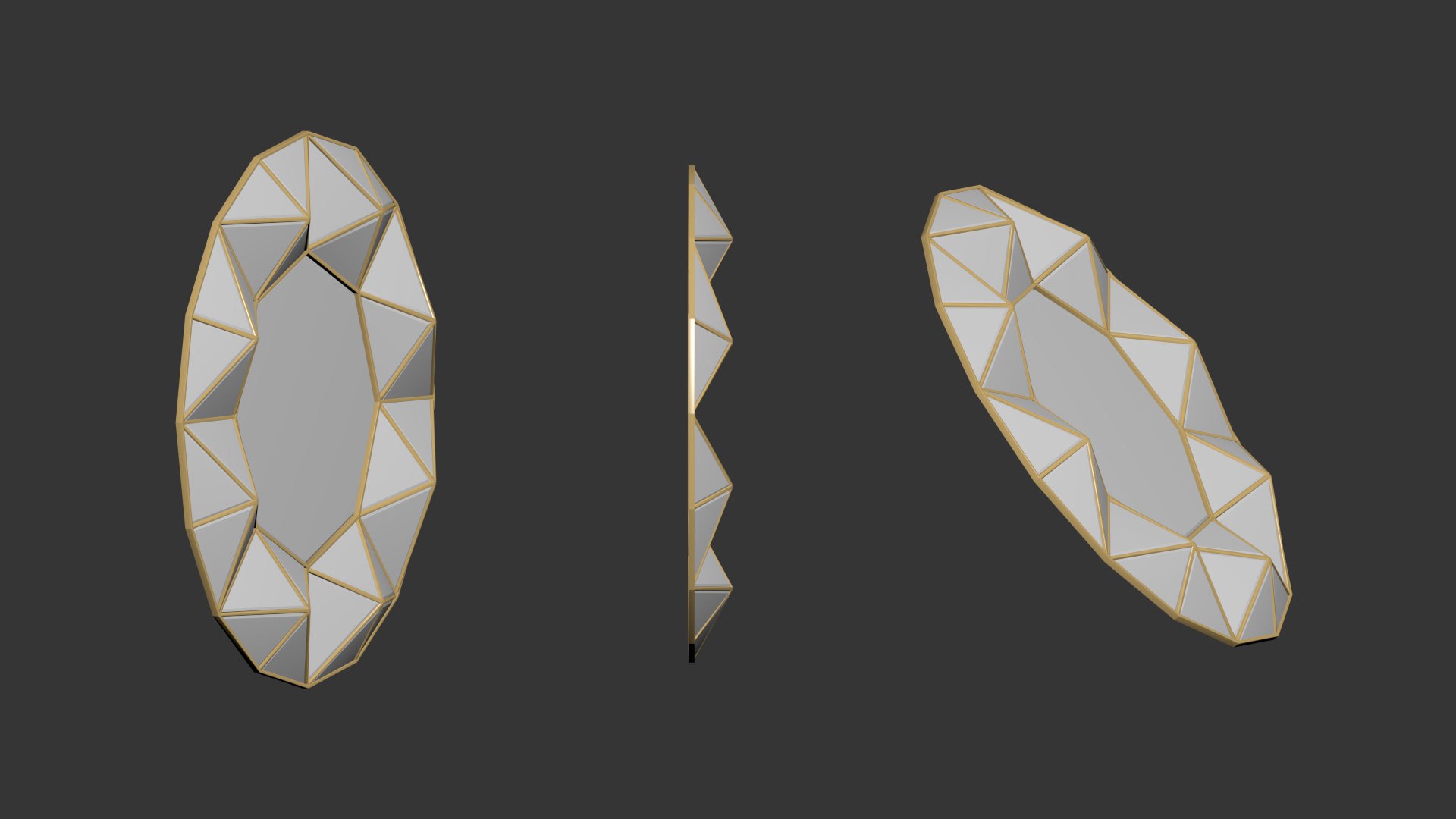 3D Round Mirror Diamond - TurboSquid 2200024