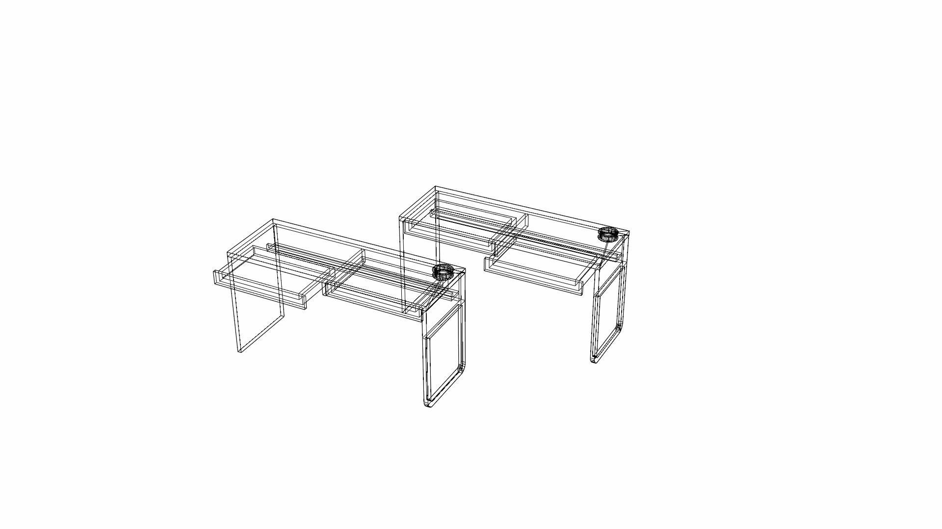 3D MIKE desk 142x50 cm white model - TurboSquid 2059556